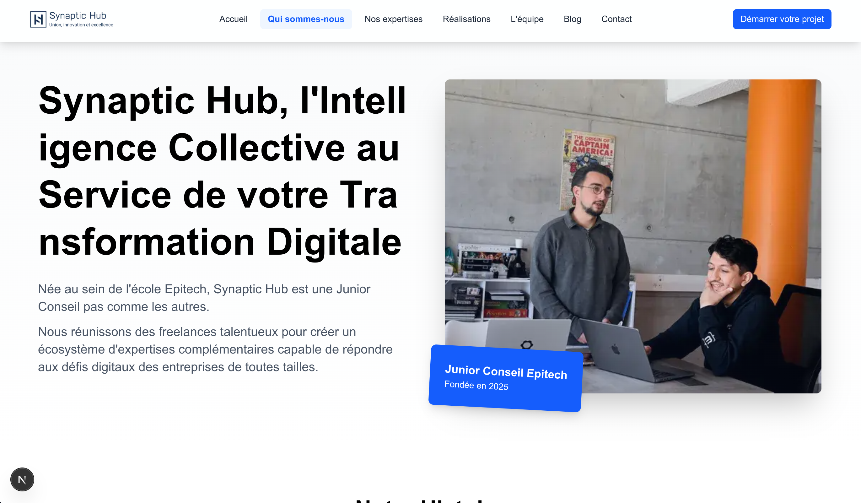 Qui sommes-nous | Collectif d'experts numériques à Moulins | Synaptic Hub